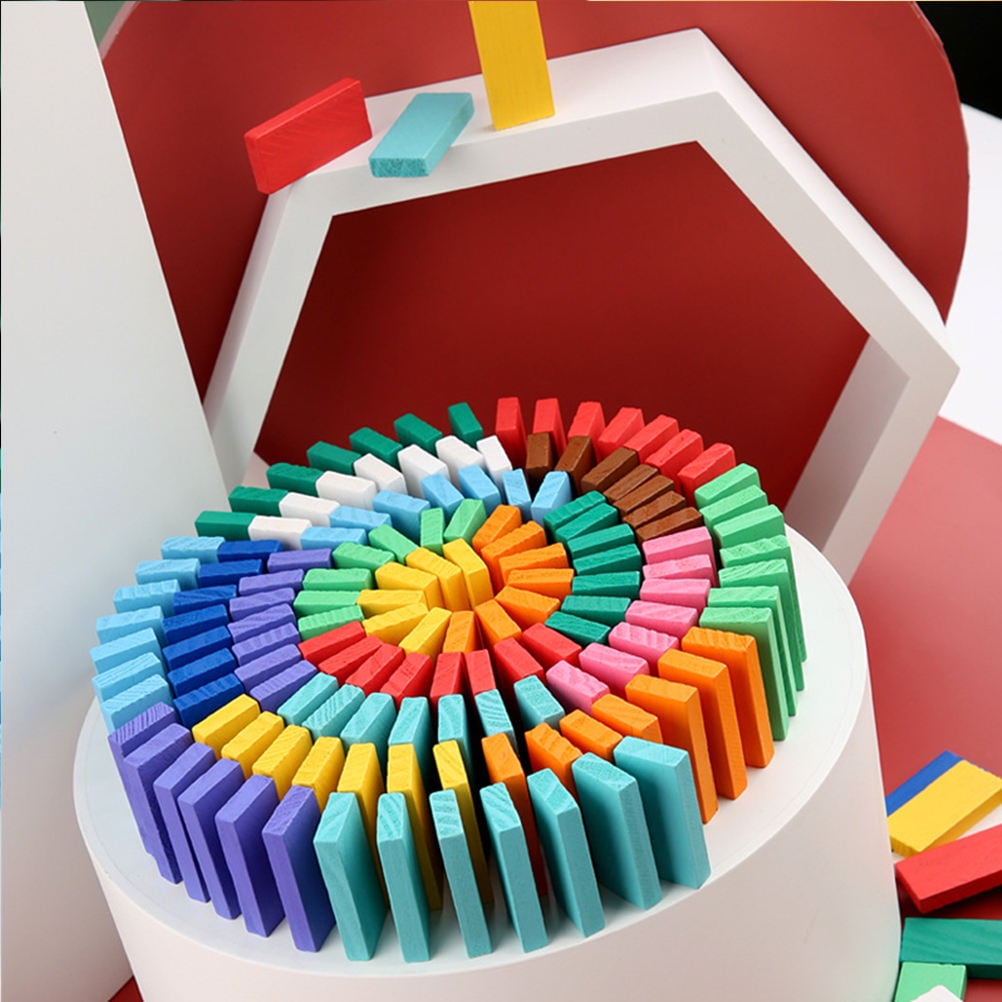 GOOHOCHY Wood Domino Toy for Kids Playing with Premium Safe Material ...