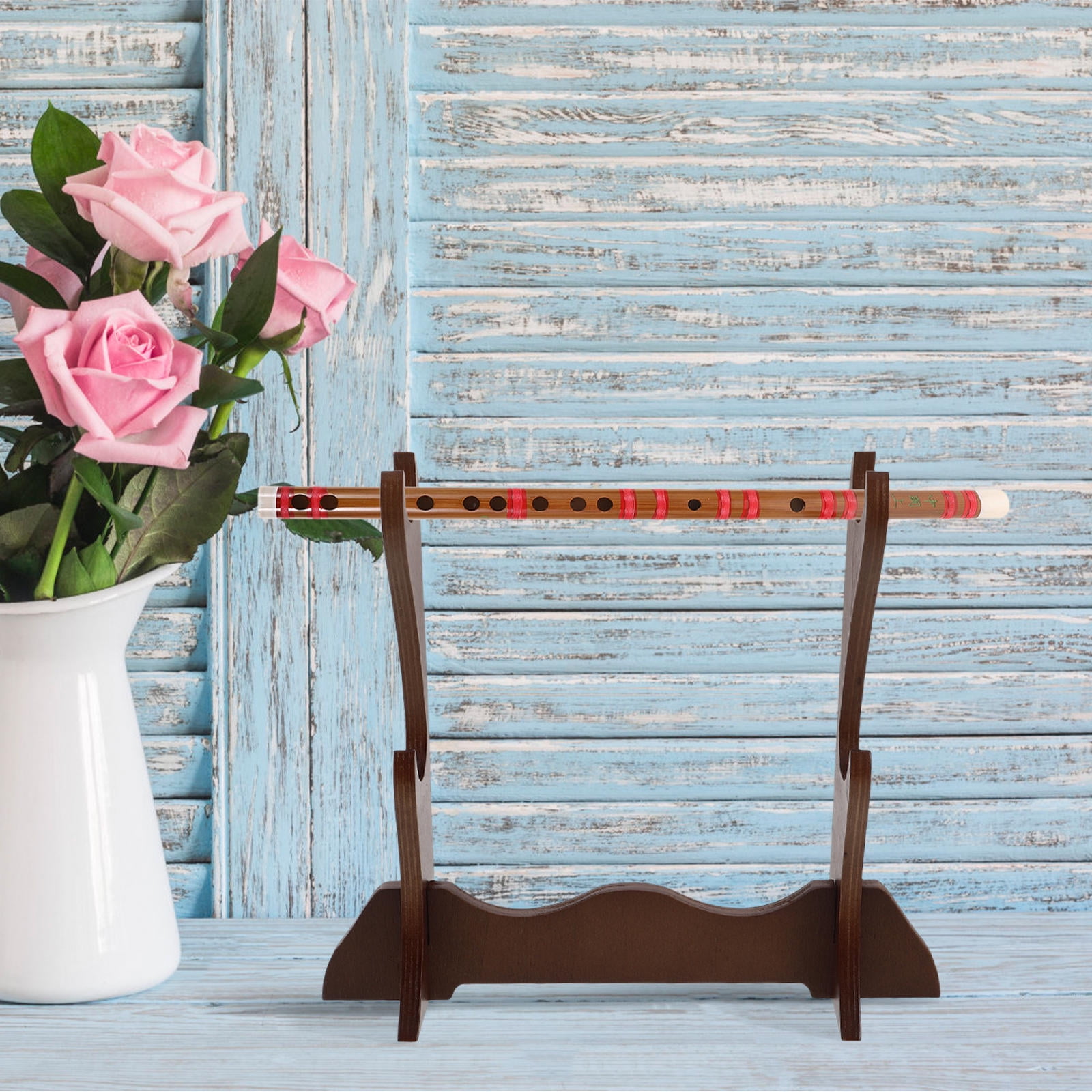 GOOHOCHY Wood Flute And Piccolo Stand Desktop Display Holder For ...