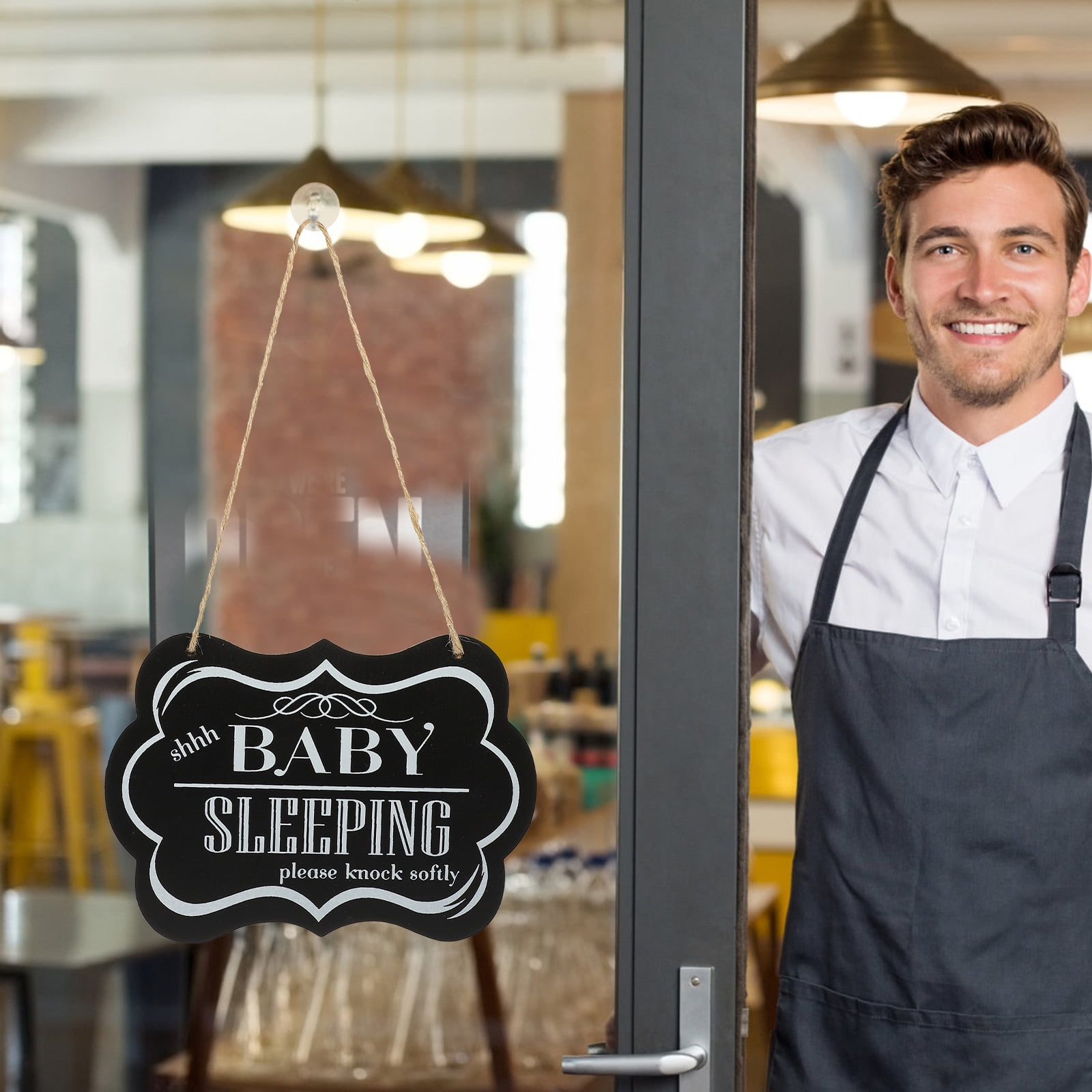 GOOHOCHY Wooden Cloud Sign Shhh Baby Sleeping Please Knock Softly Sign ...