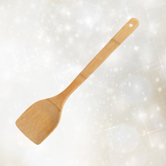 GOOHOCHY Wooden Cooking Spatula Ergonomic Beige for Non Scratch Use in ...