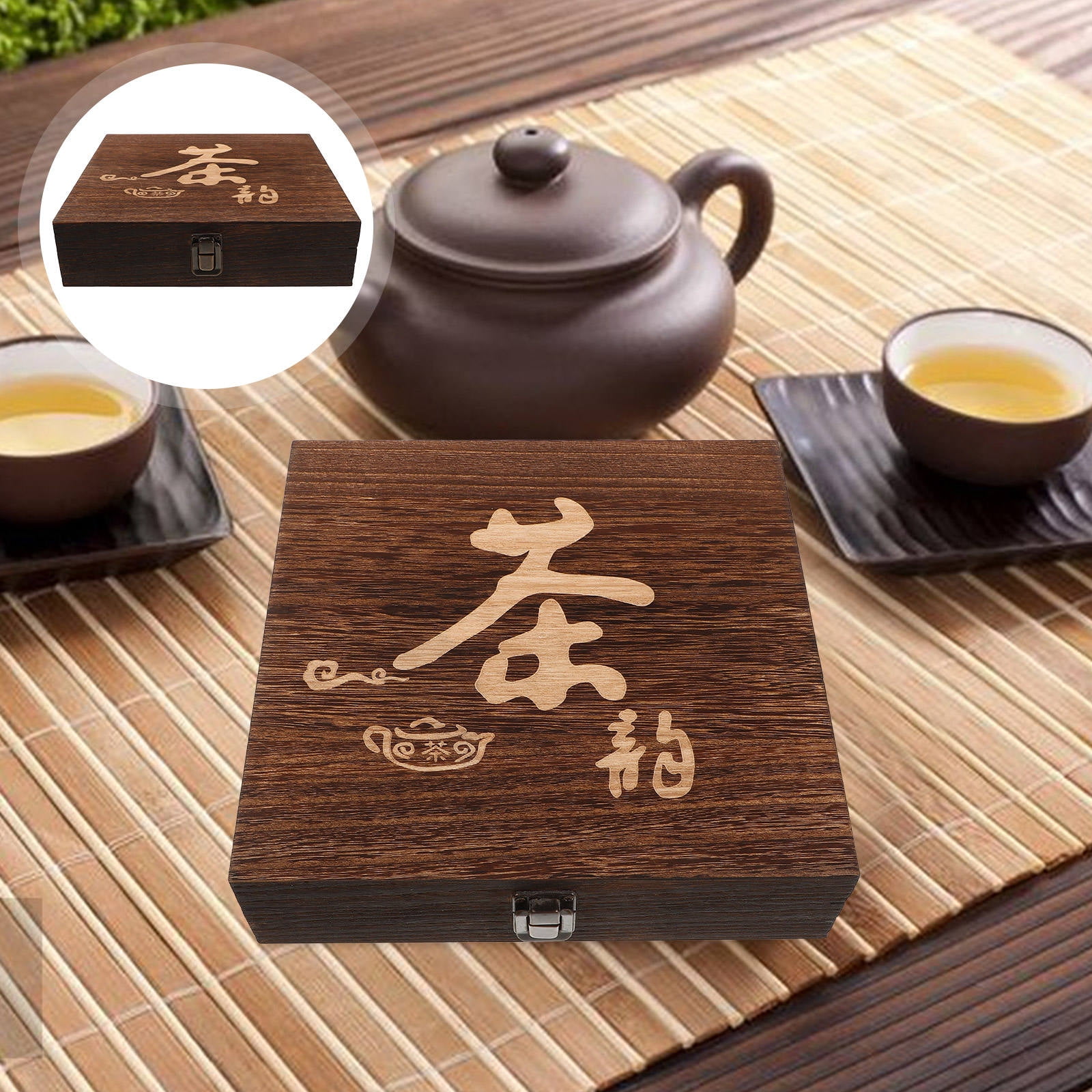 GOOHOCHY Wooden Drawer Tea Box Vintage Tea Bag Organizer Drawer Tea Bag ...