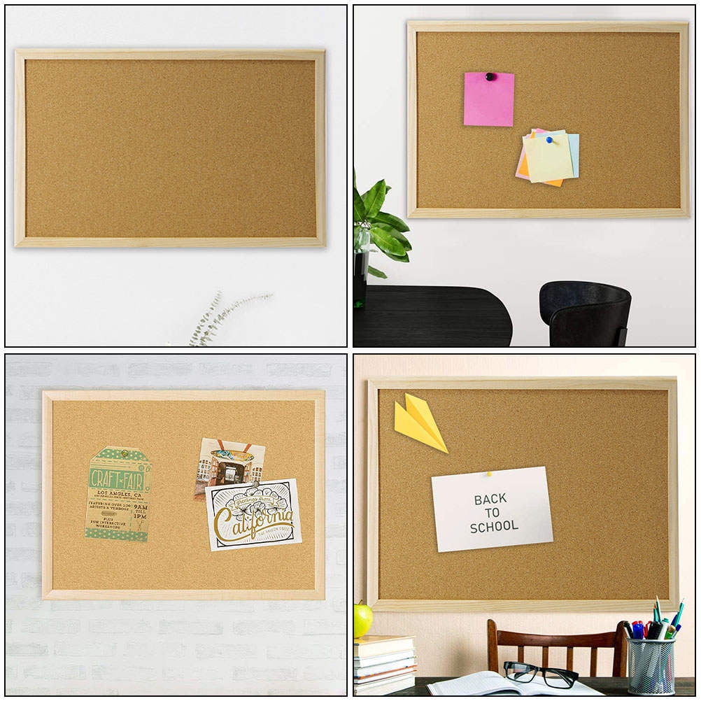 GOOHOCHY Wooden Frame Cork Board Display Thick Boards for Office ...