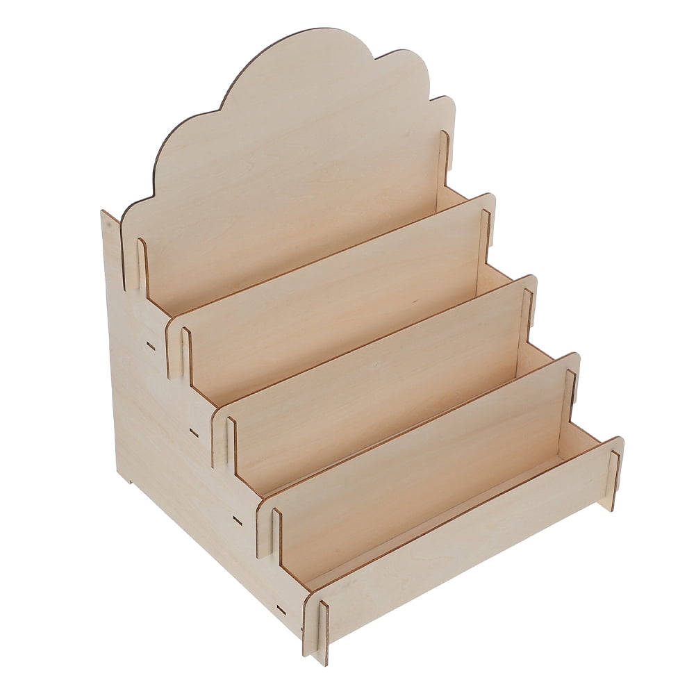 GOOHOCHY Wooden Greeting Card Display Stand Tiered Card Display Stand ...