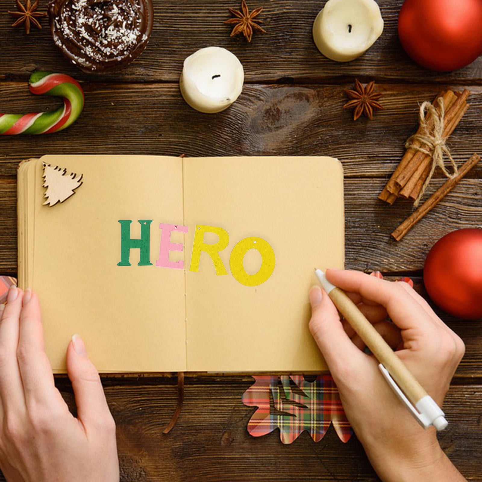 GOOHOCHY Wooden Letters for Crafts Unfinished Capital Alphabet Letters ...