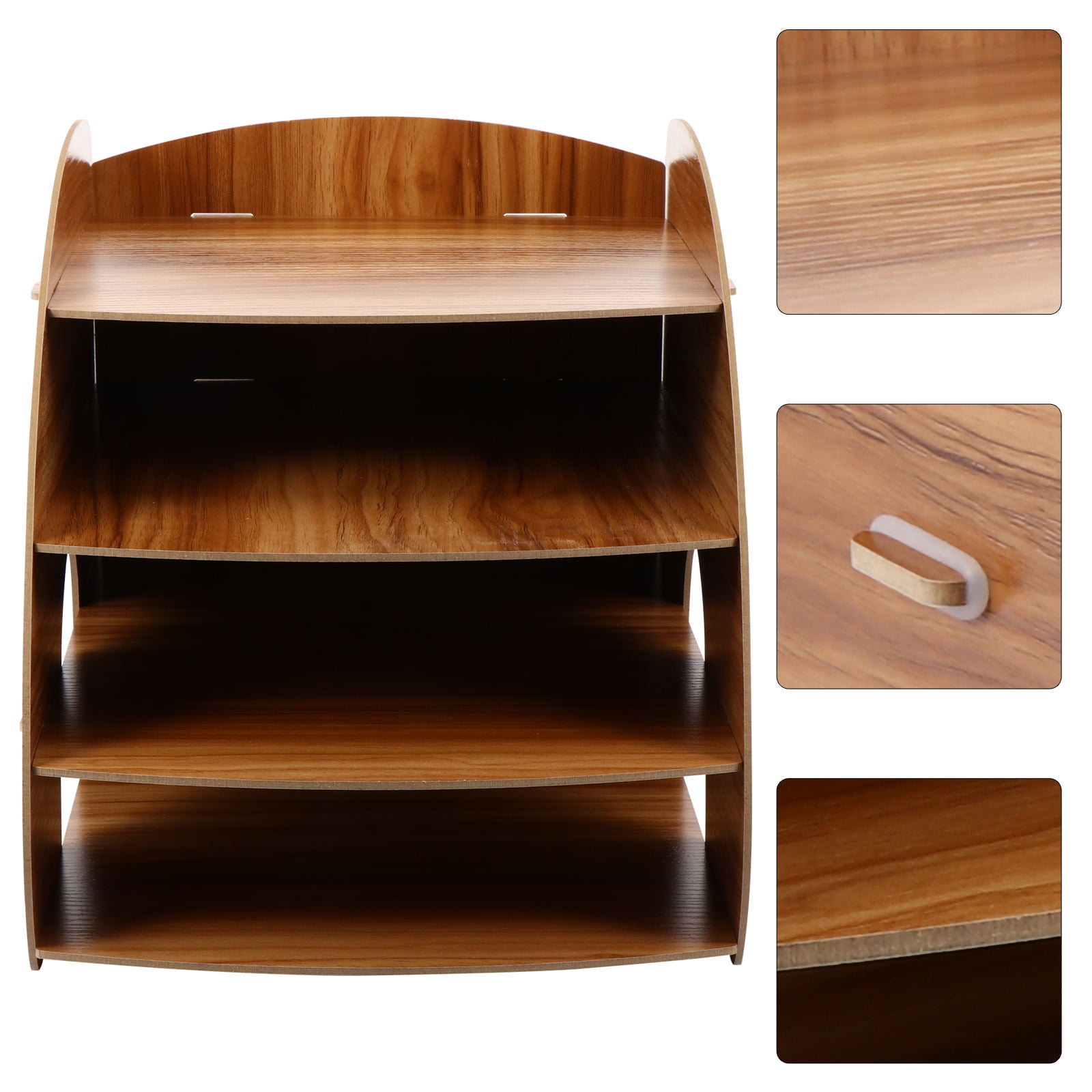 GOOHOCHY Wooden MultiLayer Storage Box for Office Use with Brown Fits ...