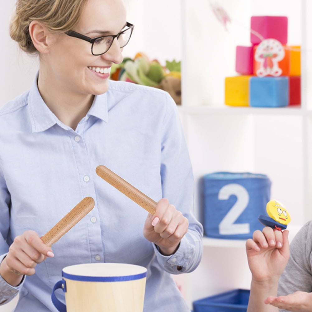 GOOHOCHY Wooden Rhythm Sticks for Kids - Musical Instruments to ...