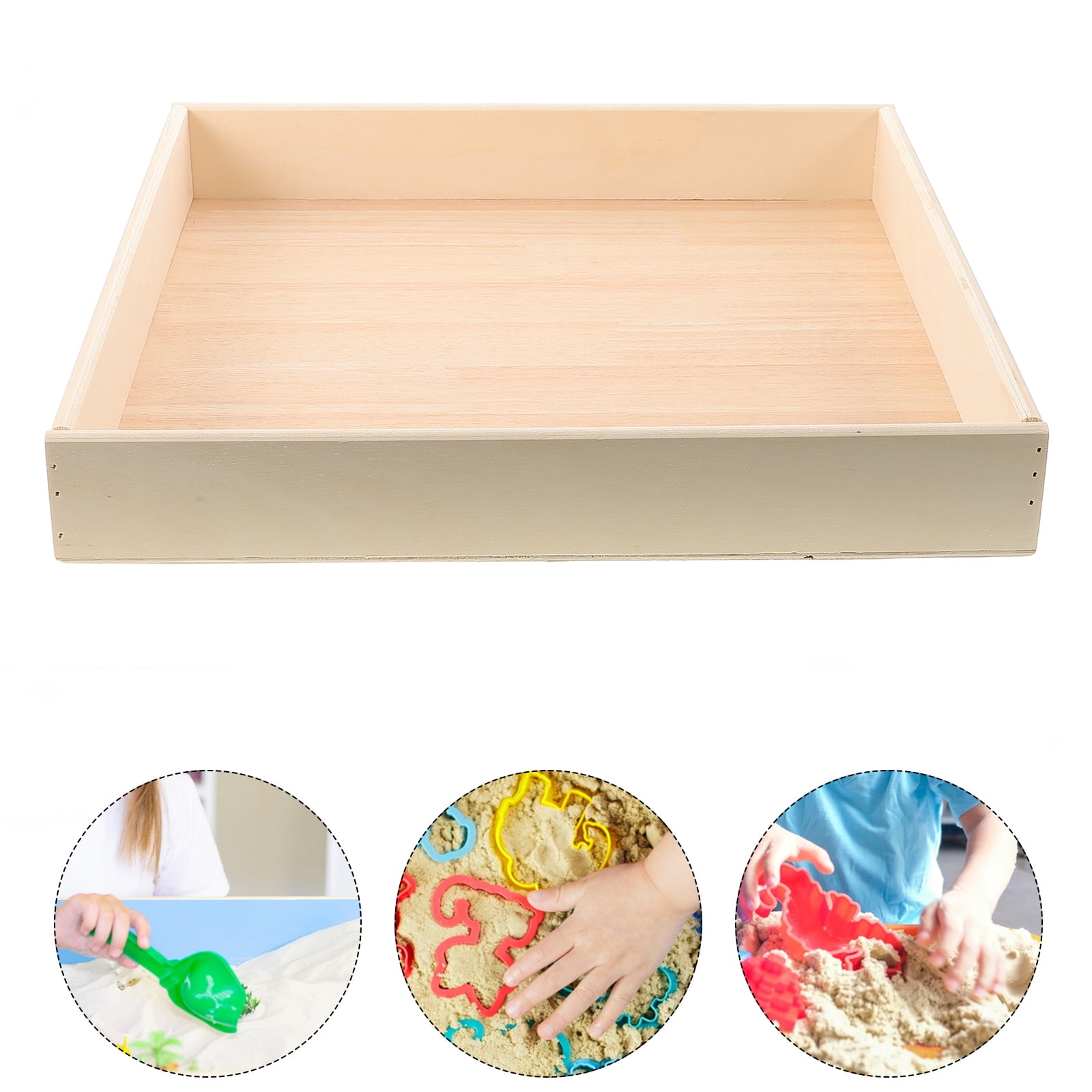 GOOHOCHY Outdoor Wooden Sandbox Beige 1Pcs for Kids Storage - Walmart.com
