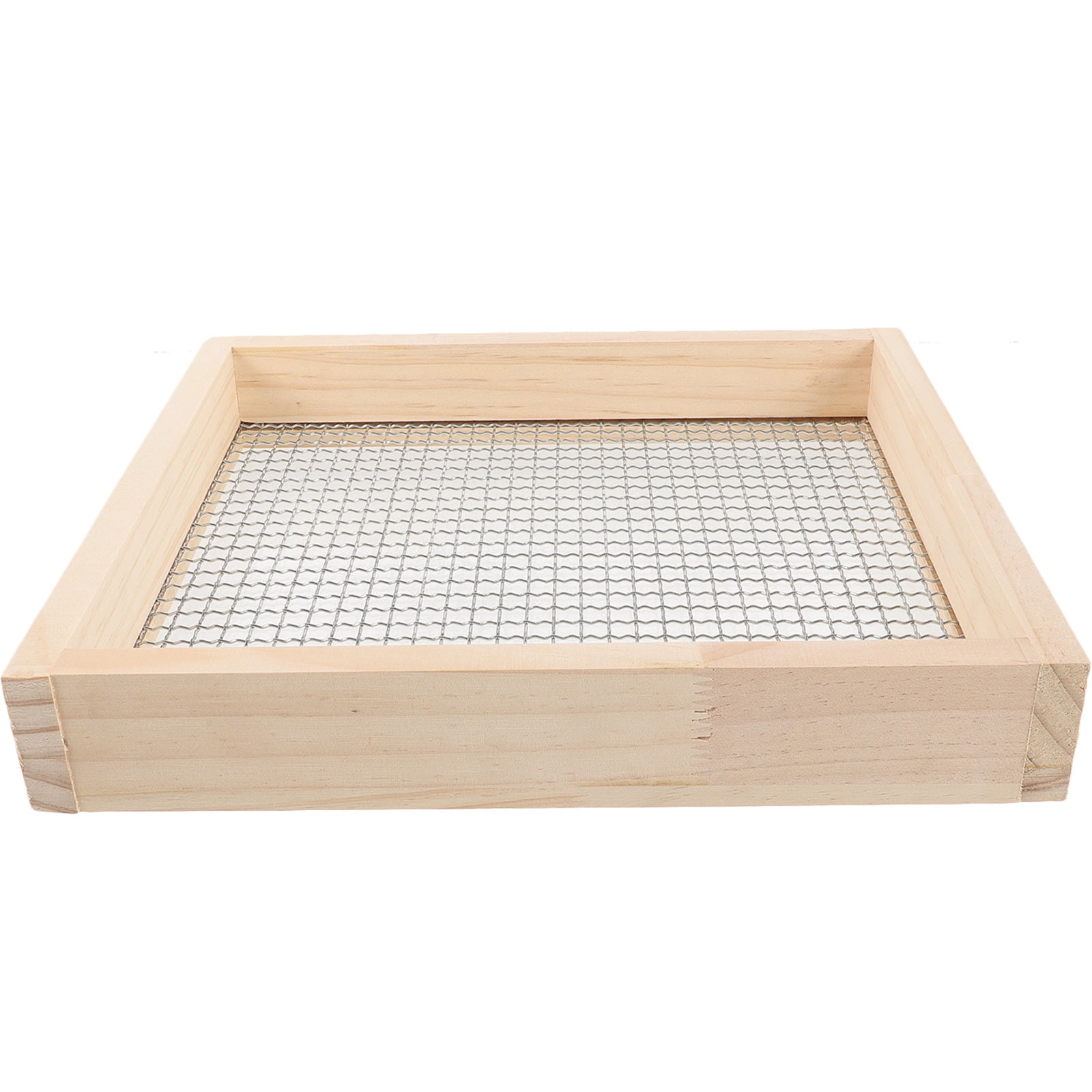 GOOHOCHY Wooden Sifting Screen Mesh Garden Sifter Gardening Sieve Soil ...