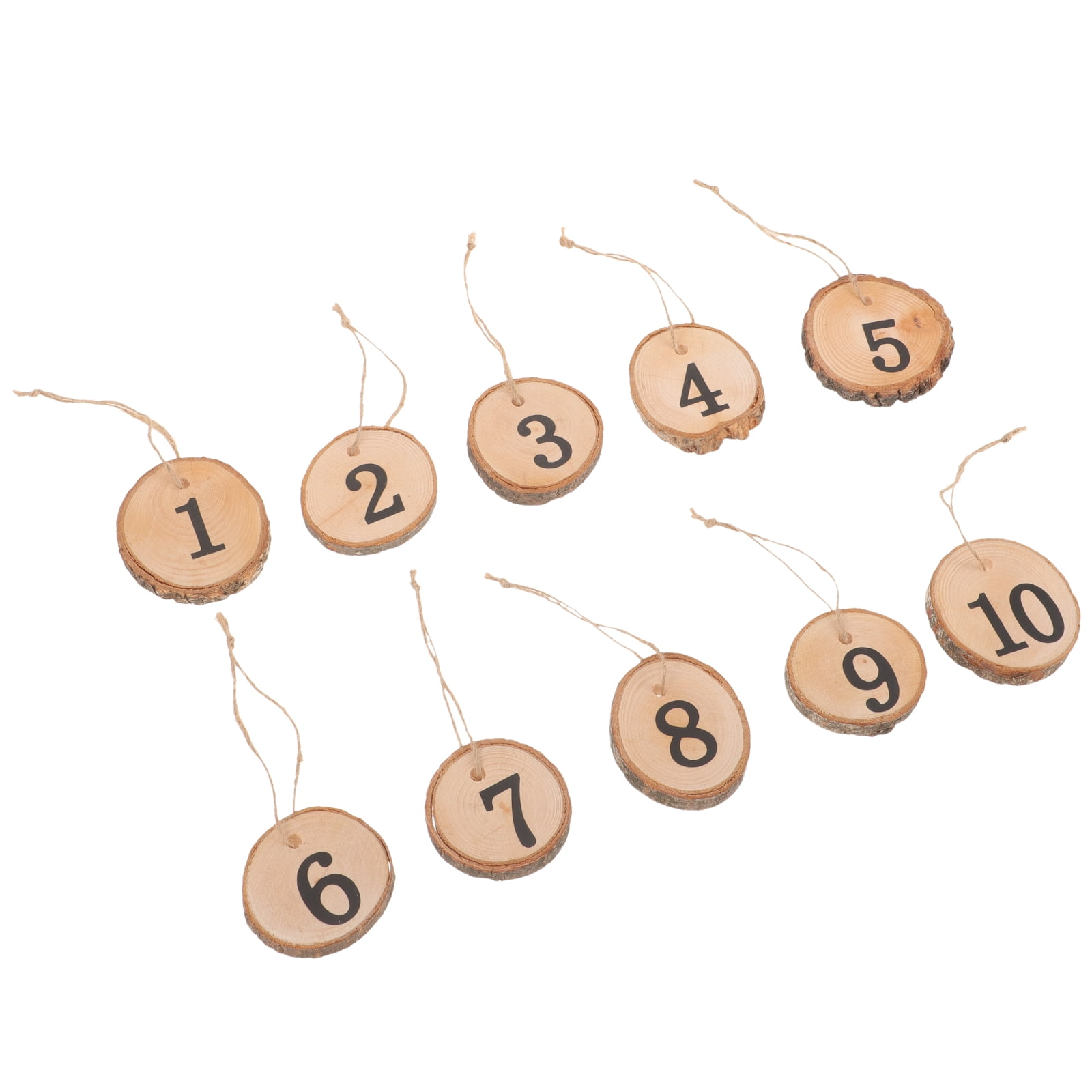 GOOHOCHY Wooden Slice Table Numbers for Wedding Decoration Light Brown ...
