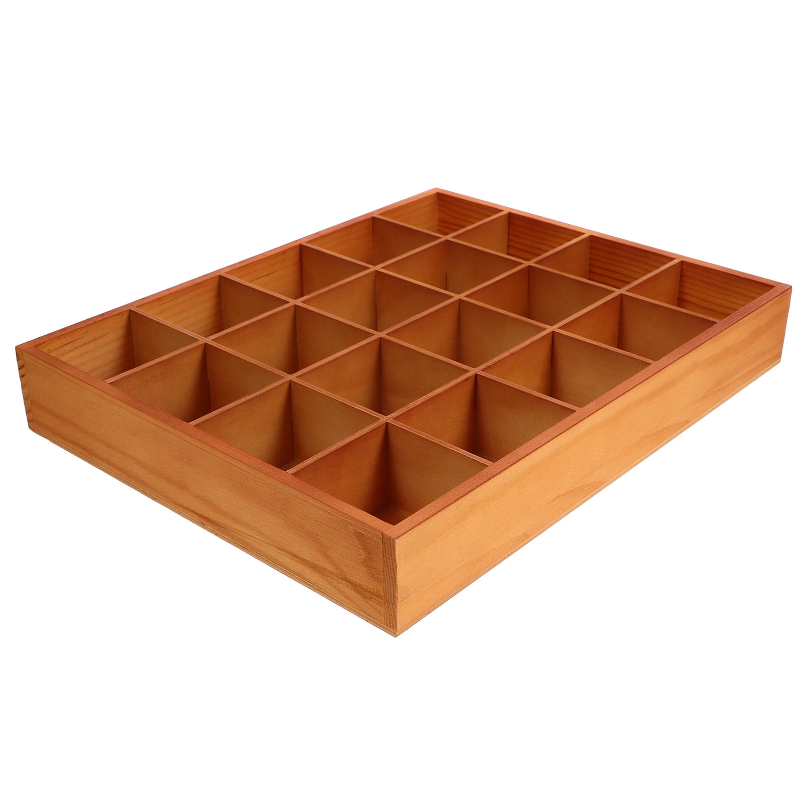 GOOHOCHY Wooden Sorting Tray with Divided Compartments, Sectioned ...