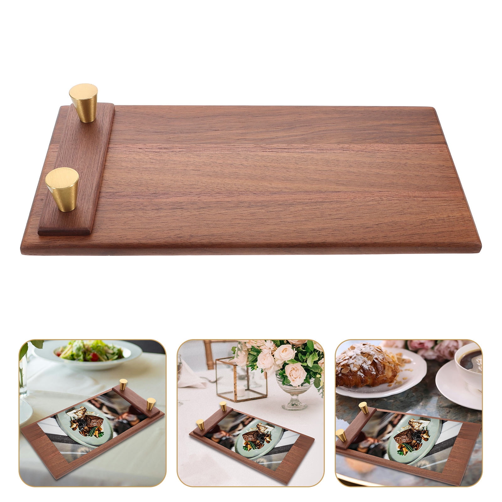 GOOHOCHY Wooden Tabletop Menu Holder Rustic Wood Message Board Menu ...