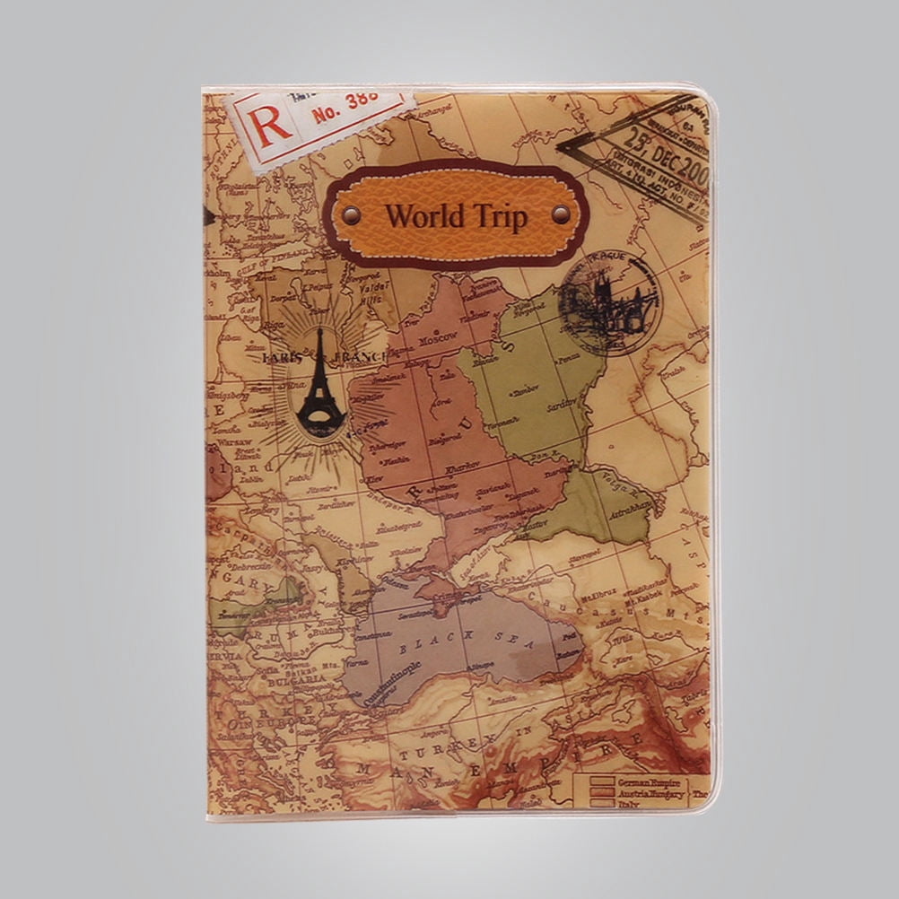 GOOHOCHY World Map Style Passport Protective Cover Case for Travel ...