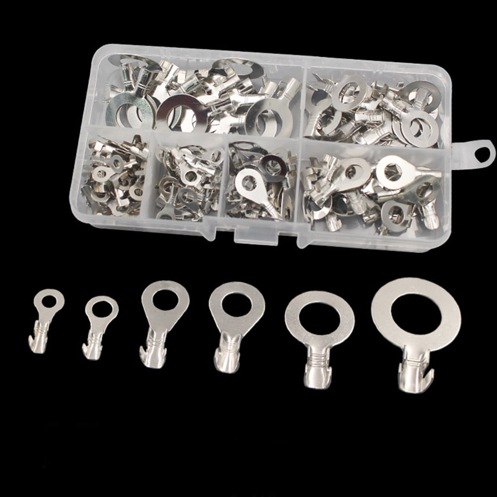 GOOHOCHY of 150PCS Terminals Tinned Annular Cable Lug Wire Connector ...
