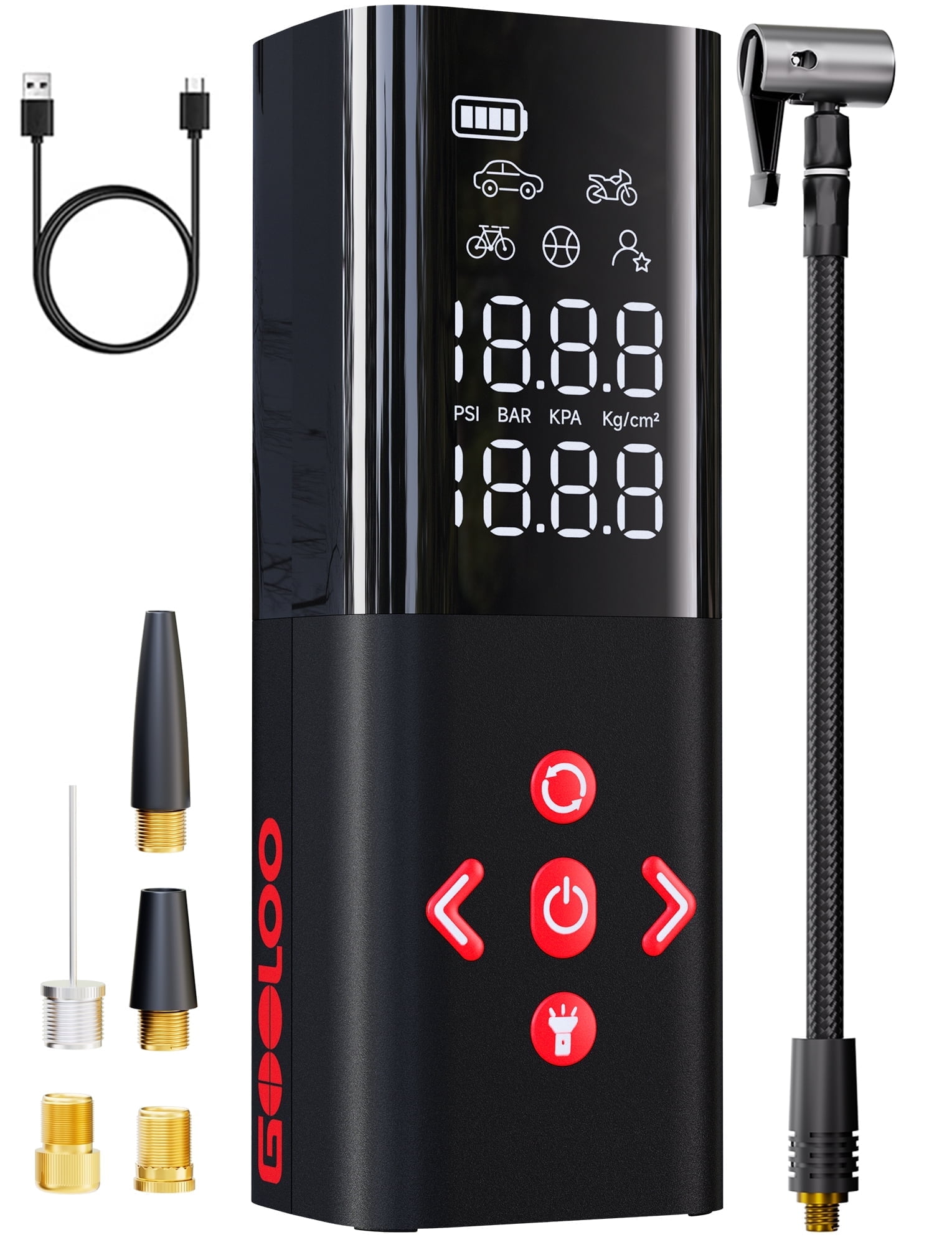 GOOLOO AP150 Tire Inflator Air Pump for Car 150 PSI Cordless Portable ...