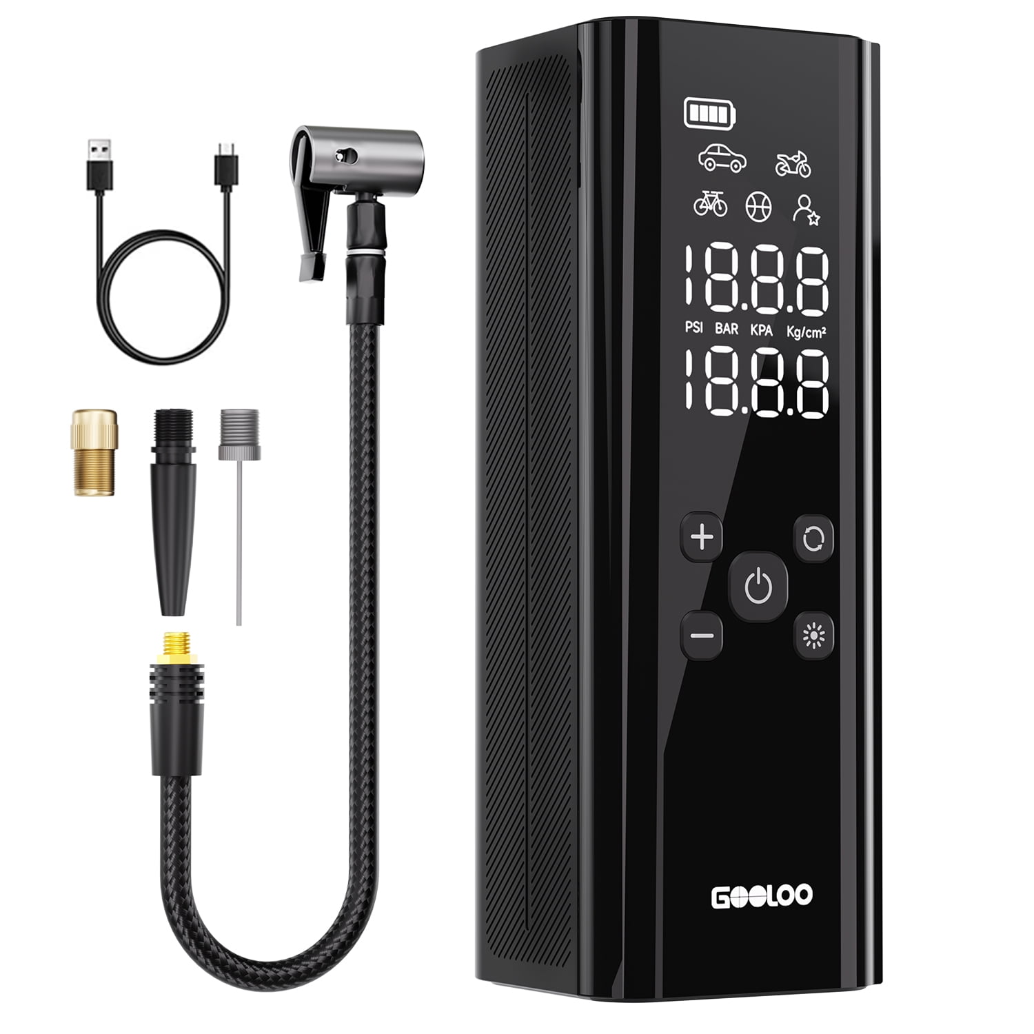 GOOLOO AP150 Tire Inflator Portable Air Compressor,150 PSI Cordless ...