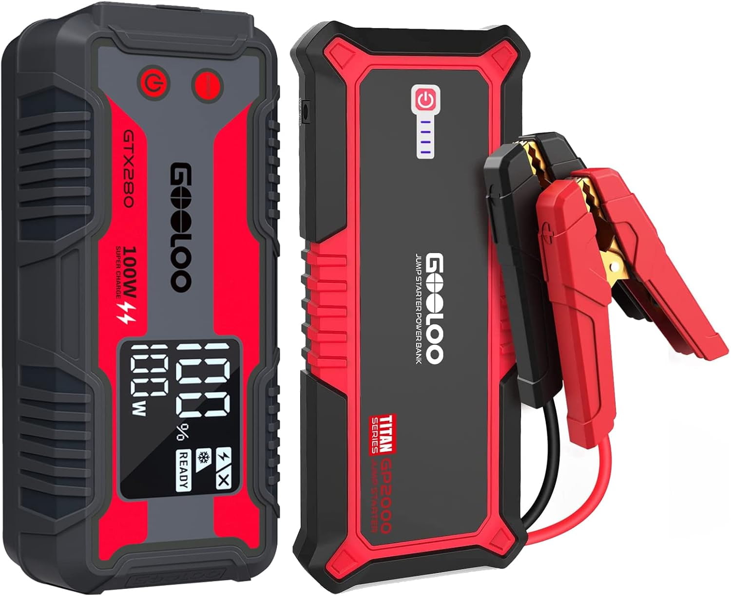 GOOLOO GP2000 Jump Starter 2000A Peak Car Starter for Up to 9L Gas or ...