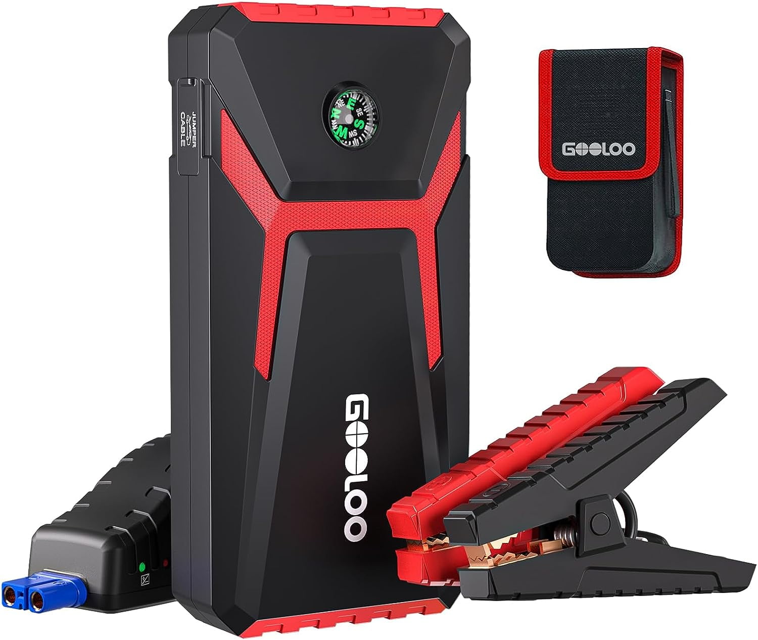 GOOLOO Jump Starter,1500A Peak 12V GE1500 Portable Jump Box with Quick ...
