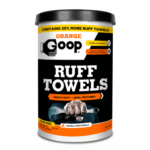 GOOP Orange Multi-Purpose Waterless Hand Cleaner Ruff Towels - Walmart.com