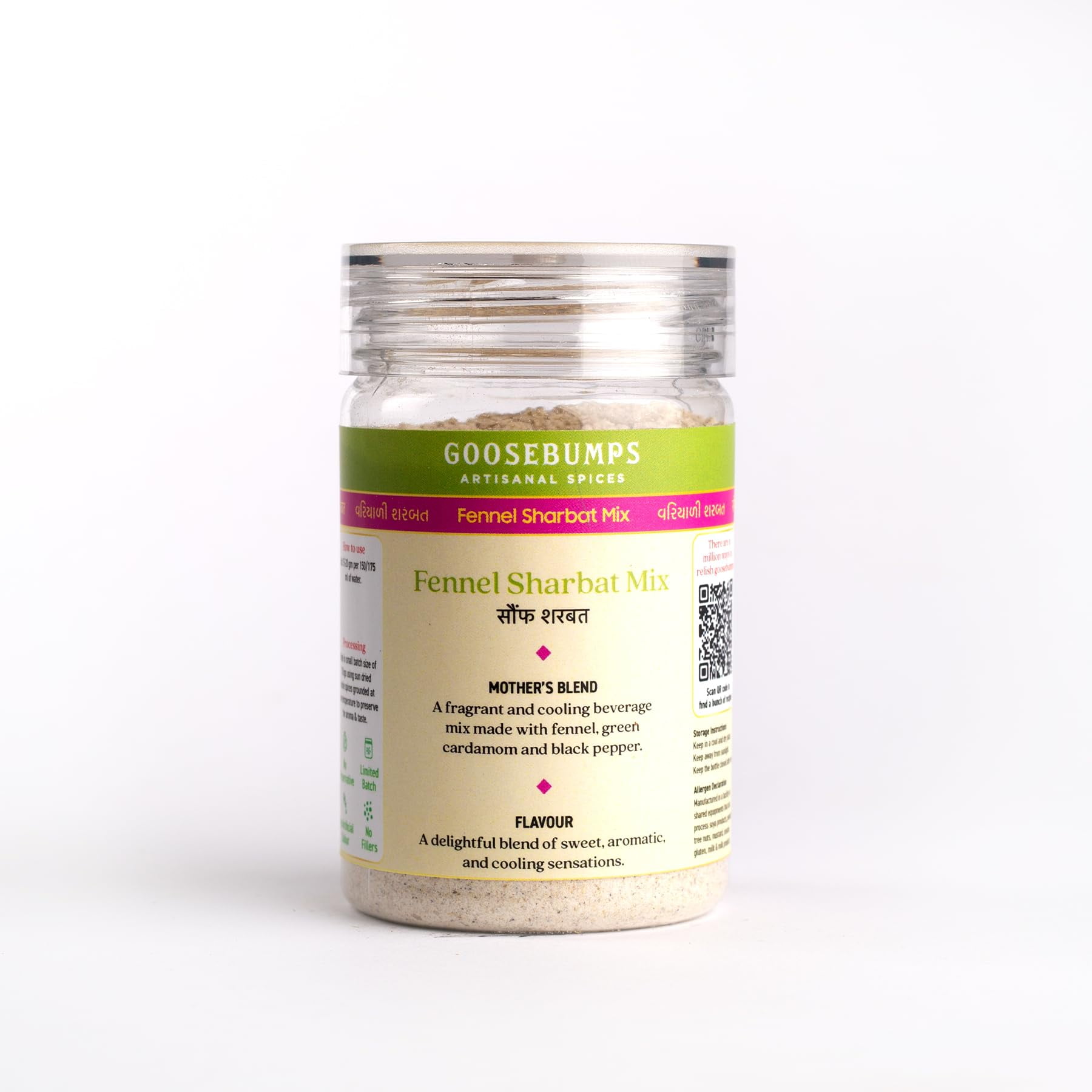 GOOSEBUMPS Instant Variyali Sharbat KEF16 Mix Powder | Fennel Sharbat ...