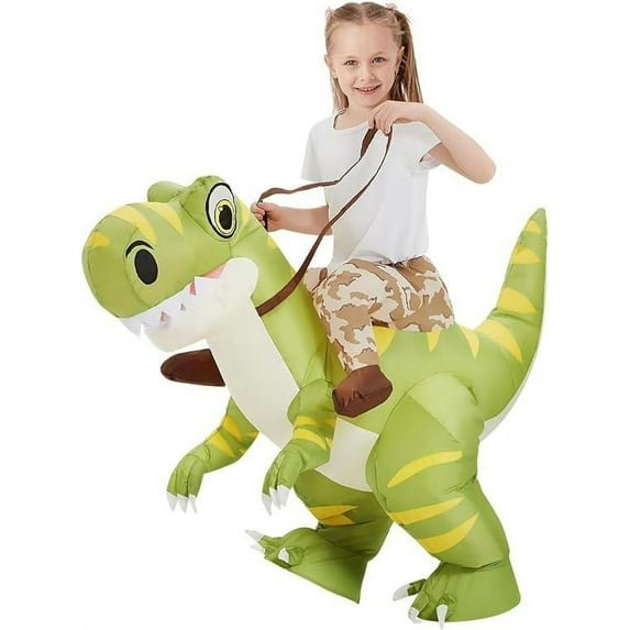 GOOSH 36 Inch Inflatable Dinosaur Costume for Kids, Blow Up Dinosaur ...