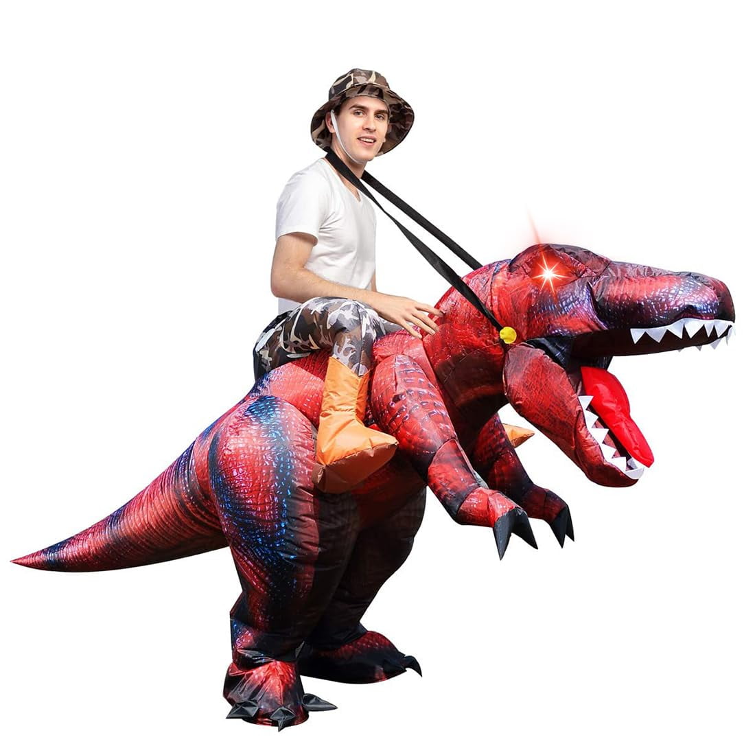 GOOSH 72 Inch Adult Inflatable Dinosaur Costume, Unisex, Ideal for ...