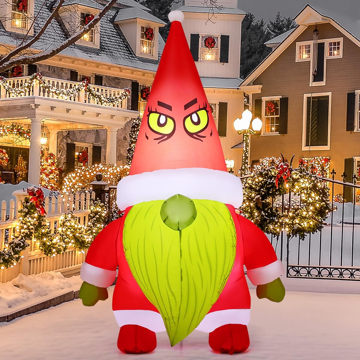 GOOSH Christmas Inflatables 6 FT Christmas Inflatable Gnome, Inflatable ...