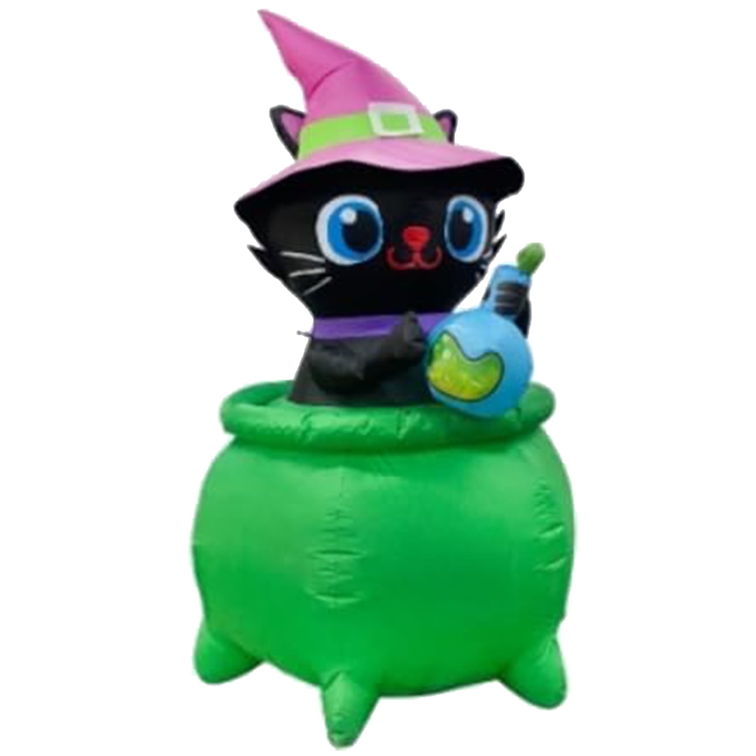 GOOSH Halloween Inflatables 6 FT Halloween Cat Inflatables with Witch ...