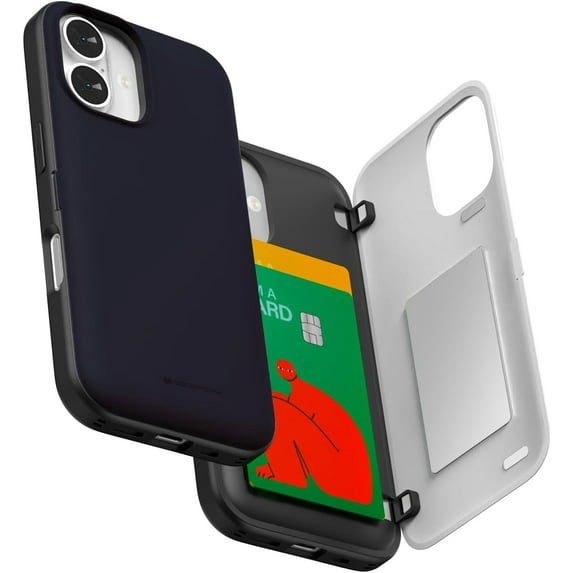 GOOSPERY Magnetic Door Bumper Case Compatible with iPhone 16, Card ...