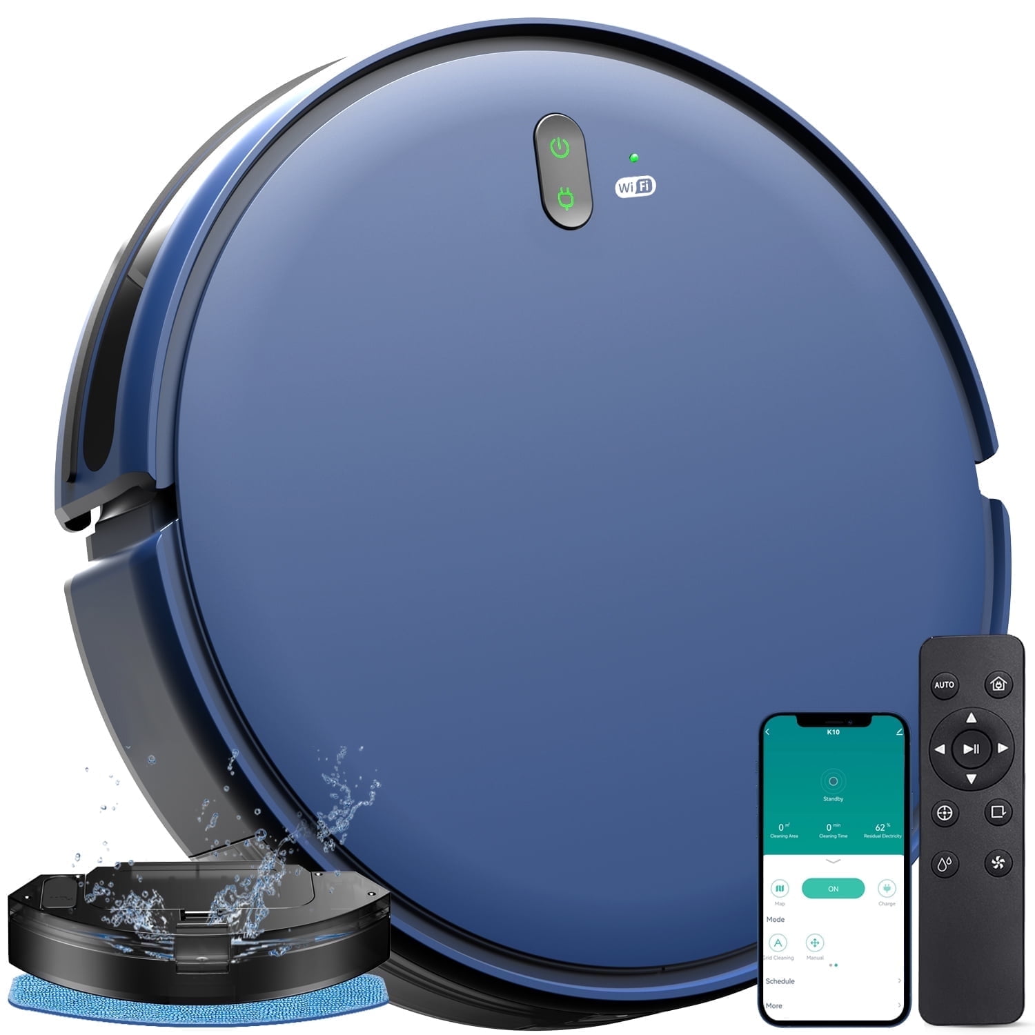 GOOVI Robotic Vacuum Cleaner, Sweeper, Electric Mop Combo, WiFi/Alexa ...