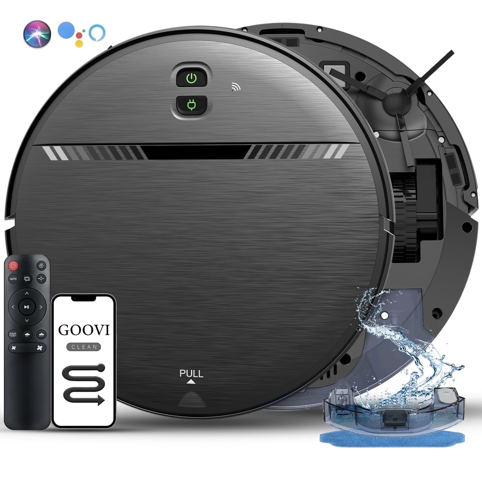 GOOVI Robot Vacuum Cleaner, Robot Vacuum Mop Combo, With Alexa/WiFi/App ...