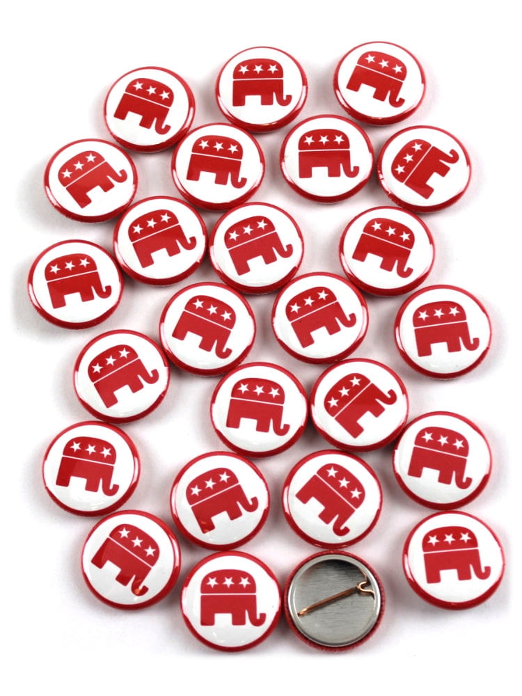 GOP Republican Logo - 1 Inch Round - 25 Pack - Walmart.com