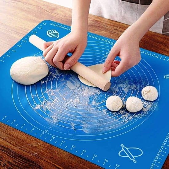 GOPSZOME Reusable NonStick Silicon Roti Mat Pastry Fondant Dough Roti ...