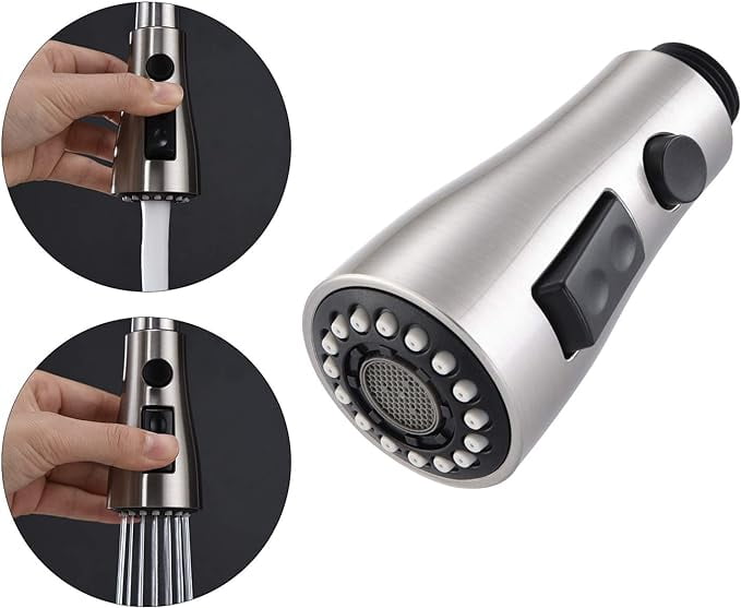 GORDEE Kitchen Faucet Head Replacement, Faucet Sprayer 3 Control ...