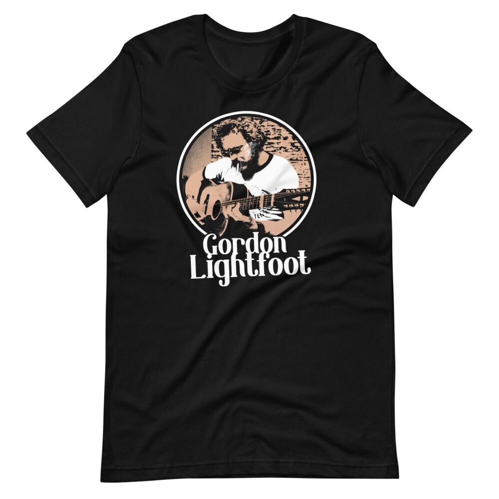 GORDON LIGHTFOOT Vintage Style Fan Art Tee Shirt Short-Sleeve Unisex T ...