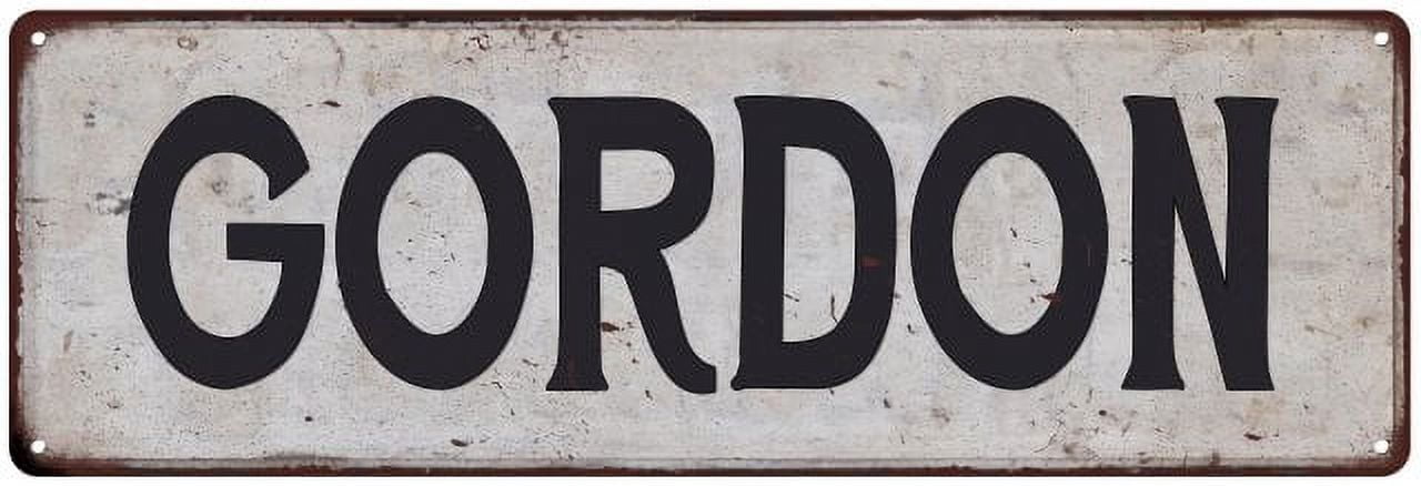 GORDON Vintage Look Gift Rustic Chic Metal Sign 6x18 206180036404 ...