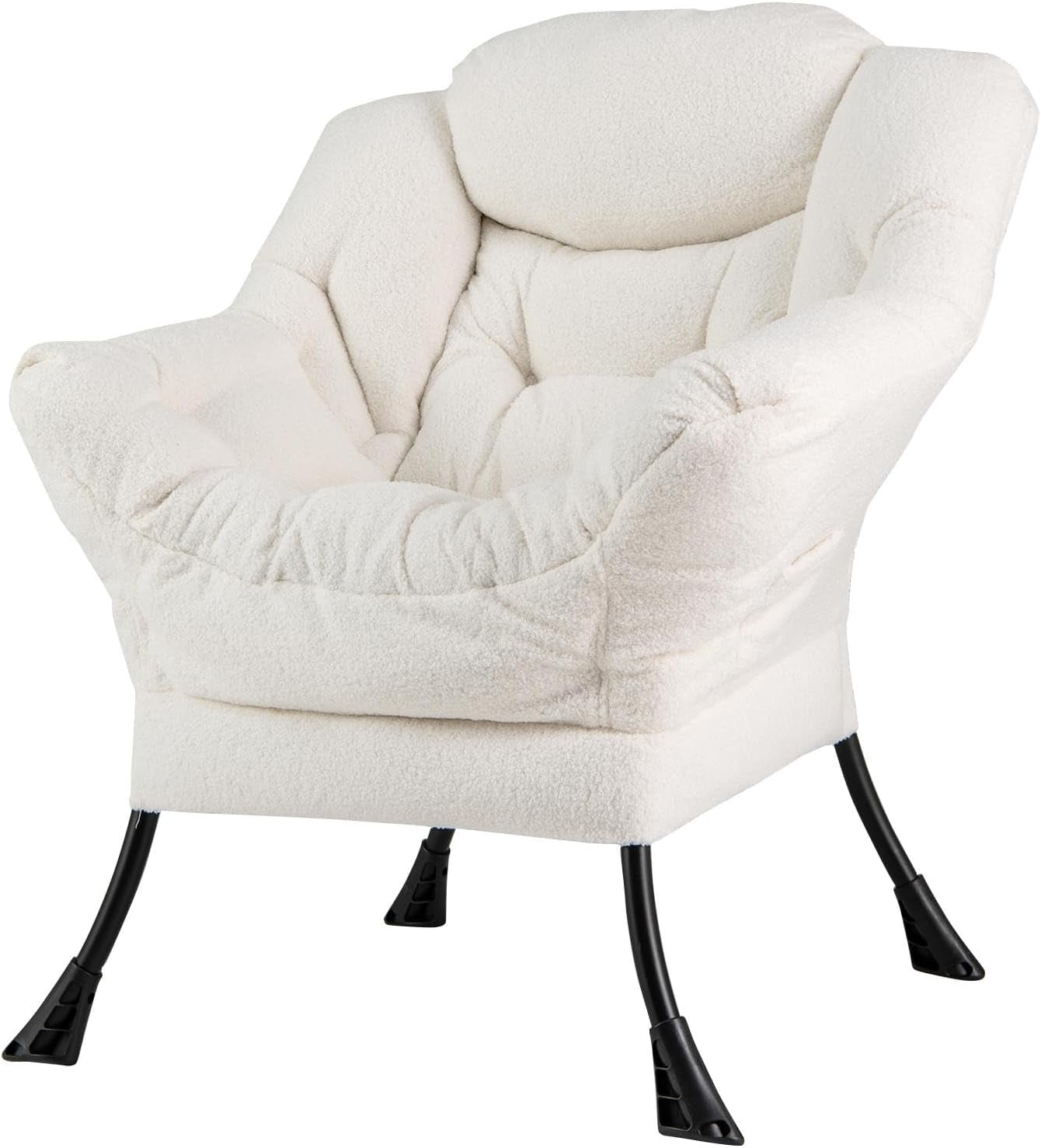 GORELAX Modern Lazy Chair,Upholstered Lounge Accent Chair, Single ...