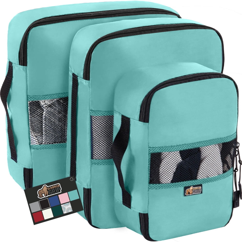 GORILLA GRIP 3 Piece Packing Cubes Set, Travel Essential Space Saving ...