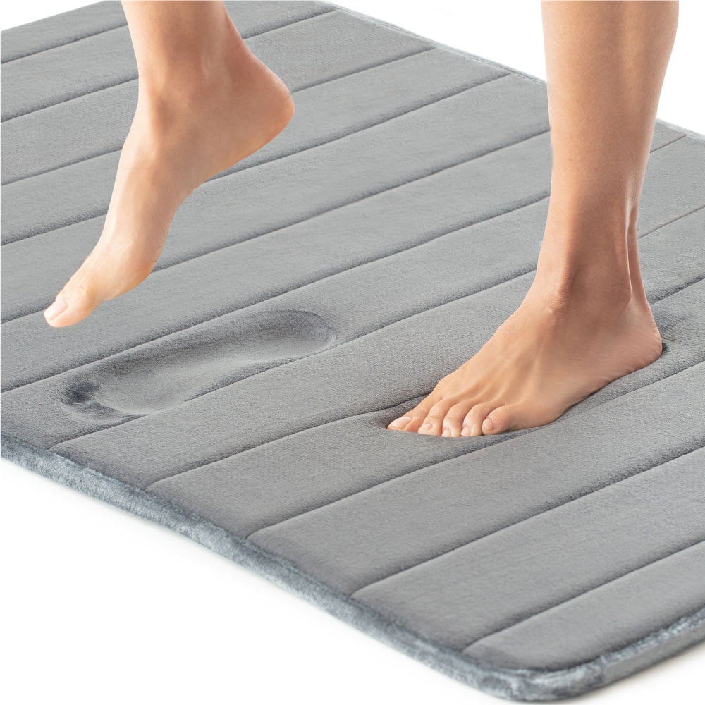 GORILLA GRIP Bathroom Rug, Soft Absorbent Memory Foam Shower Floor Mat ...