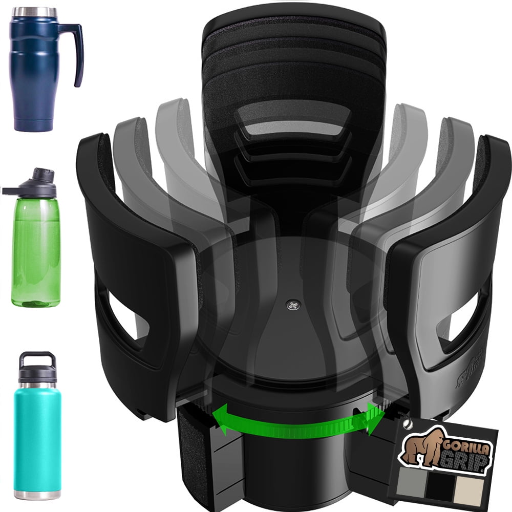 GORILLA GRIP Car Cup Holder Expander, Fits 18 to 48 oz Water Bottles ...