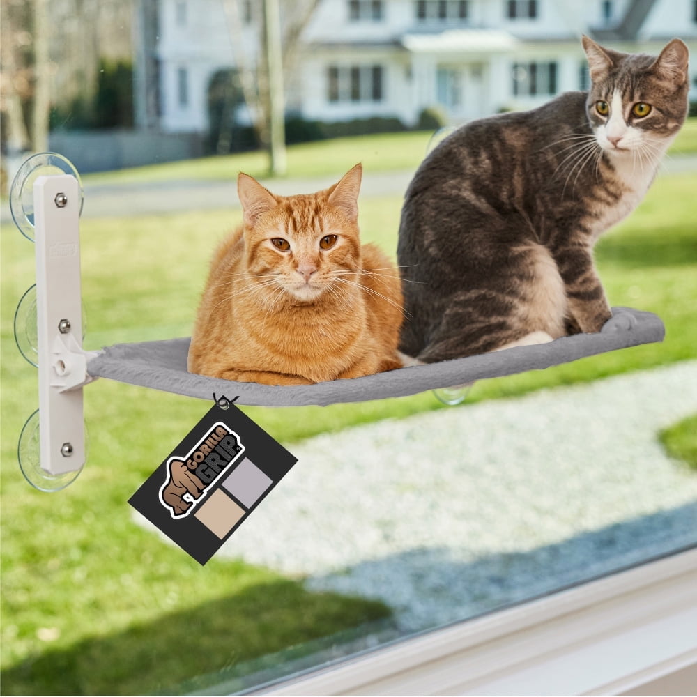 GORILLA GRIP Cat Window Perch, Foldable Indoor Hammock Bed with ...