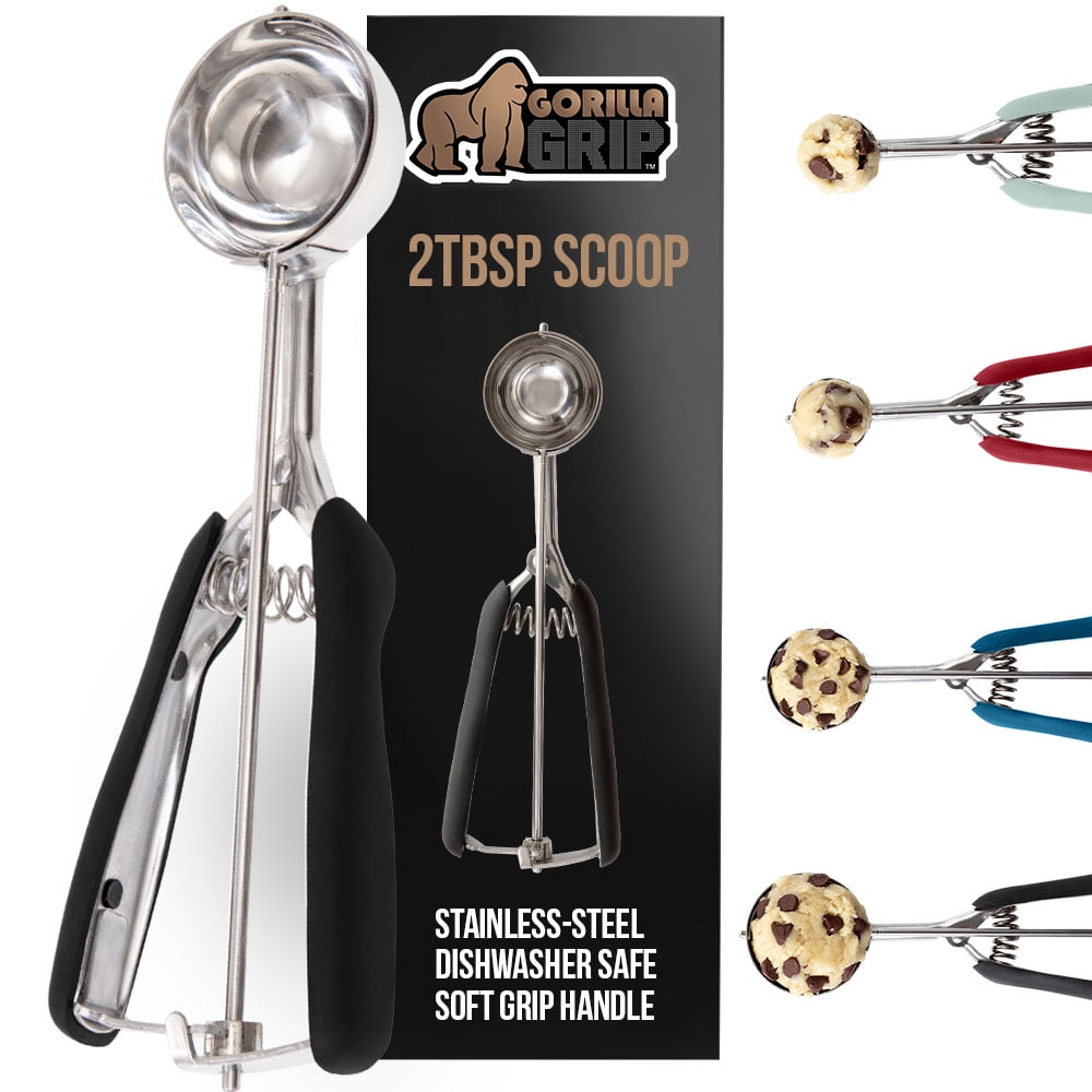 GORILLA GRIP Cookie Scoop 2 TBSP Spring Scoops for Dough Ice Cream ...