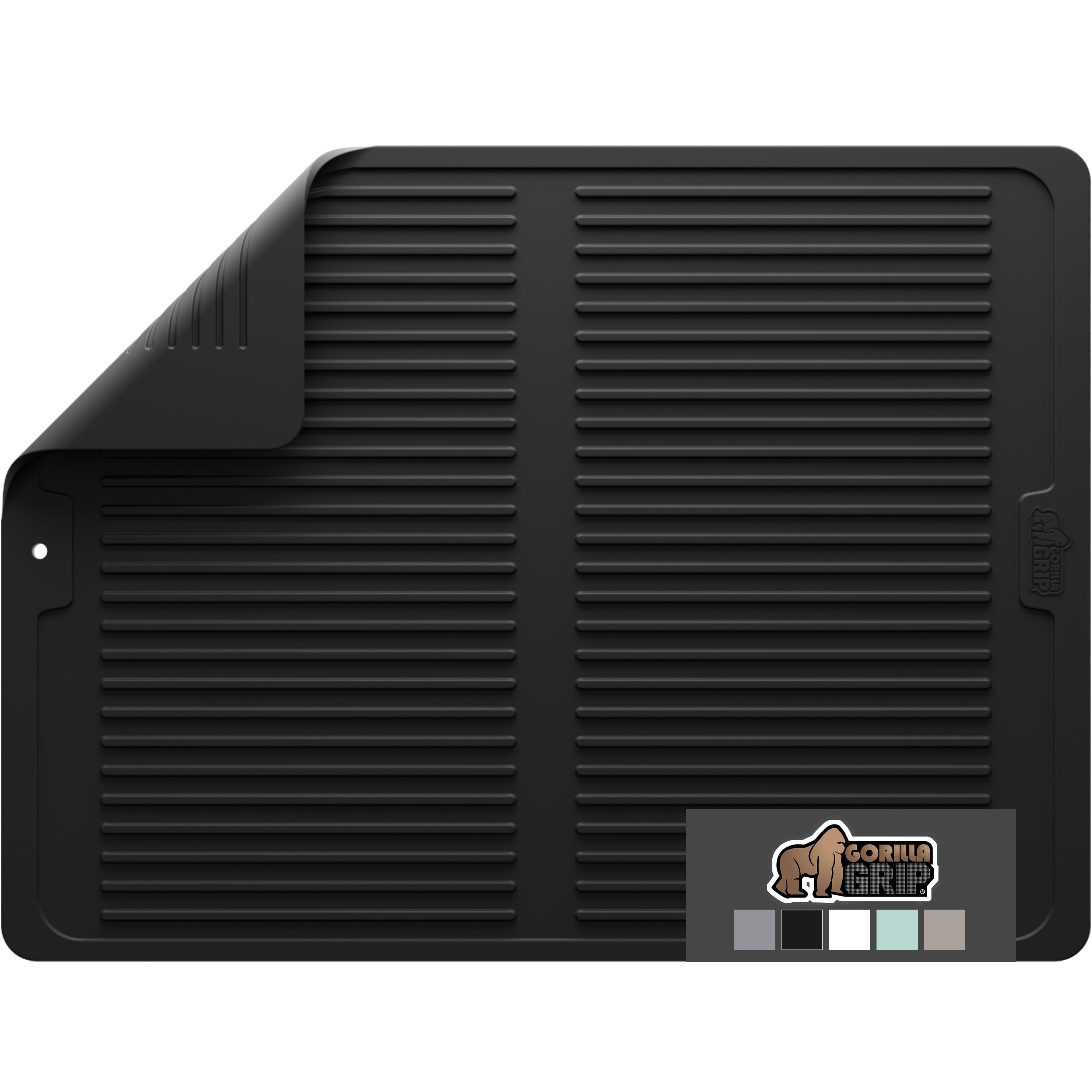 GORILLA GRIP Dish Drying Mat for Kitchen Counter, Waterproof Silicone ...