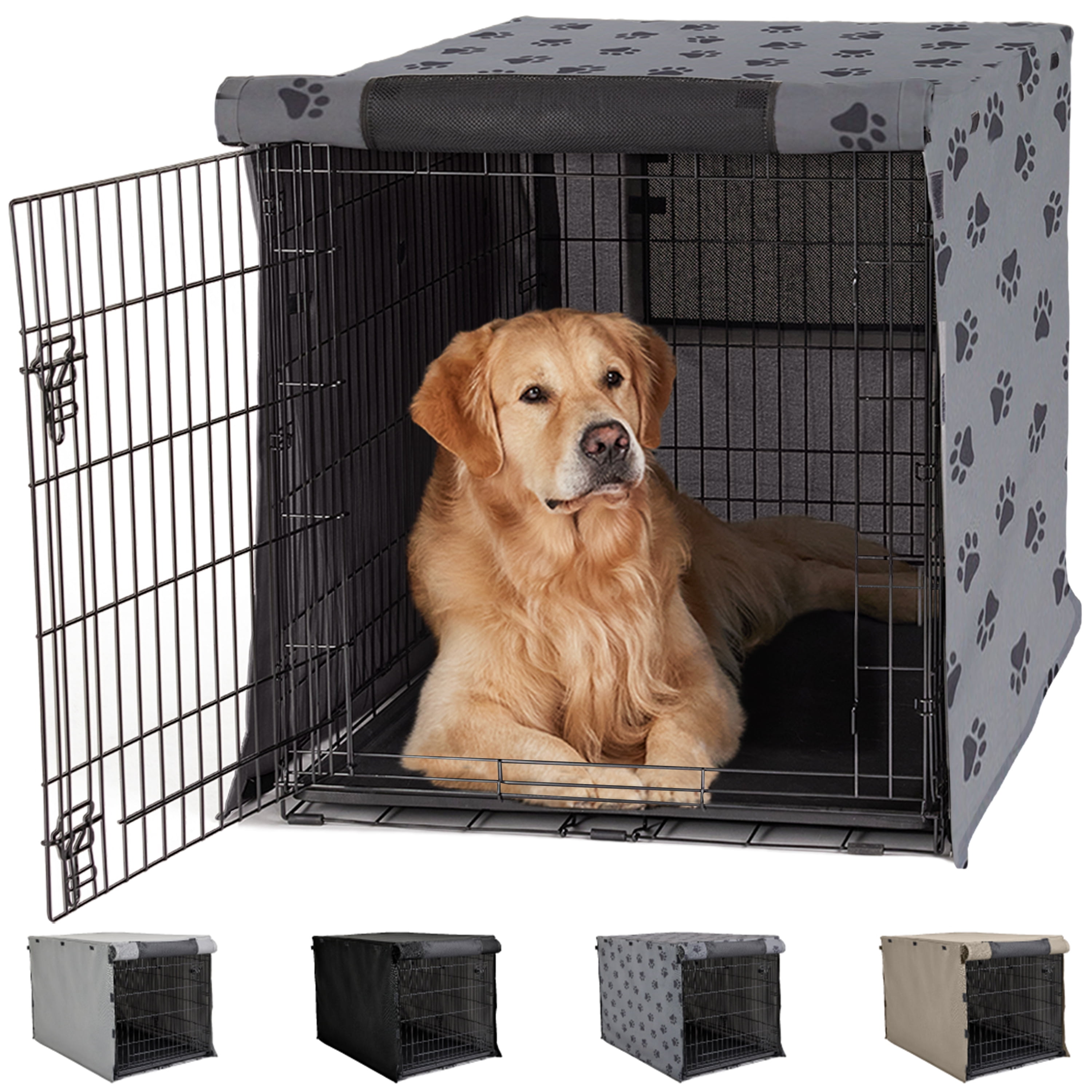 GORILLA GRIP Dog Crate Cover, Fits 42" Indoor Kennel Cage, Breathable ...