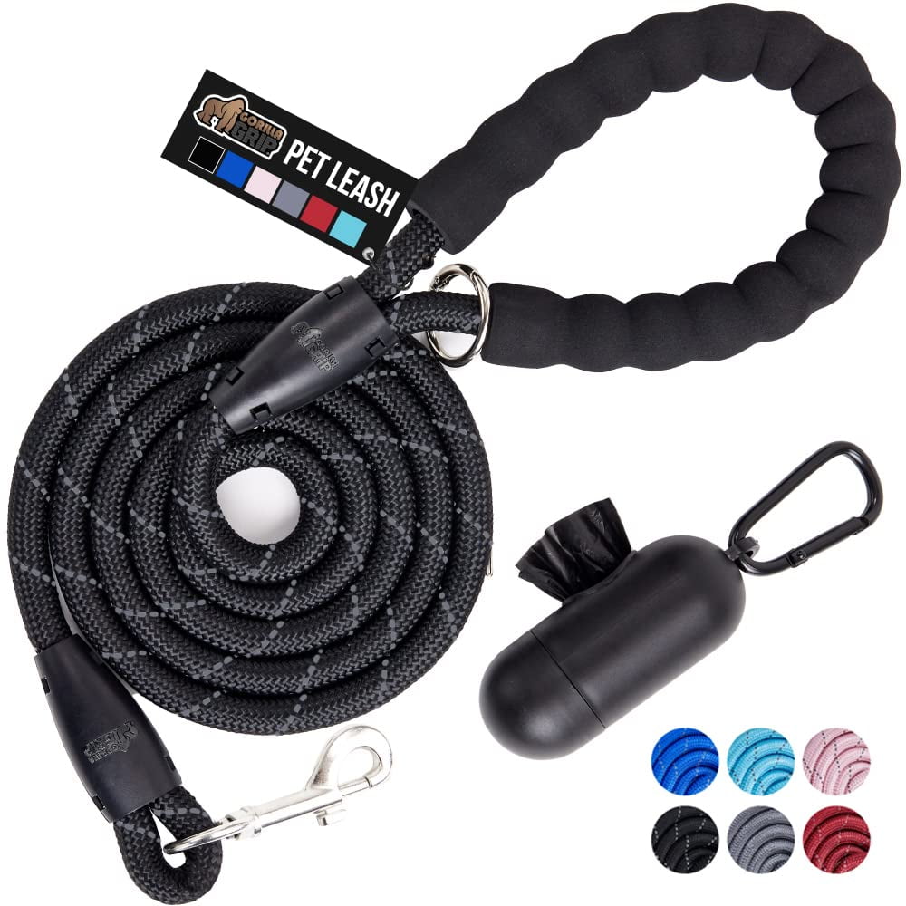 GORILLA GRIP Dog Leash, Heavy Duty ATT1Reflective Rope for Large ...