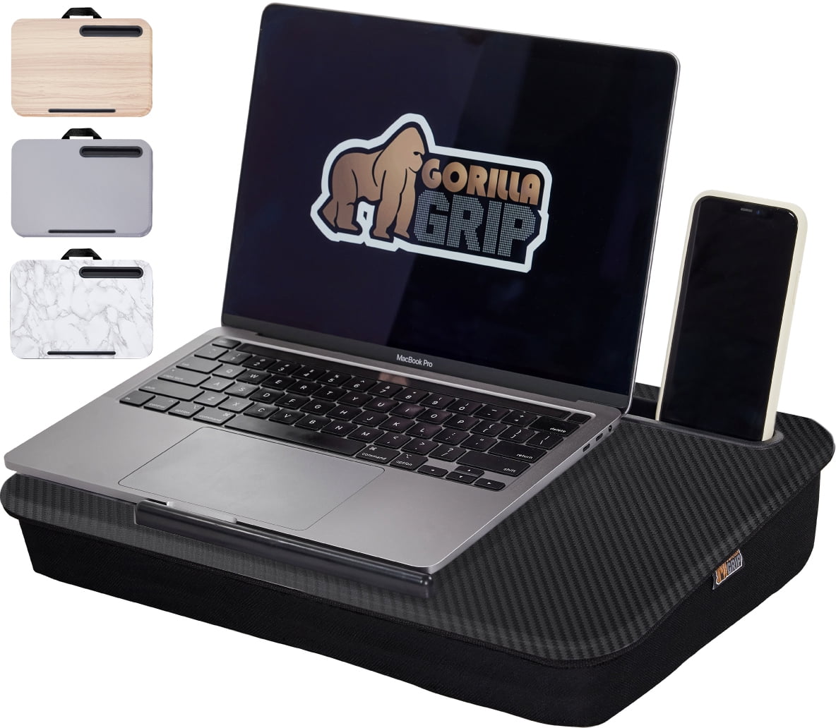 GORILLA GRIP Laptop Lap Desk, Portable Workstation Fits Laptops up to ...