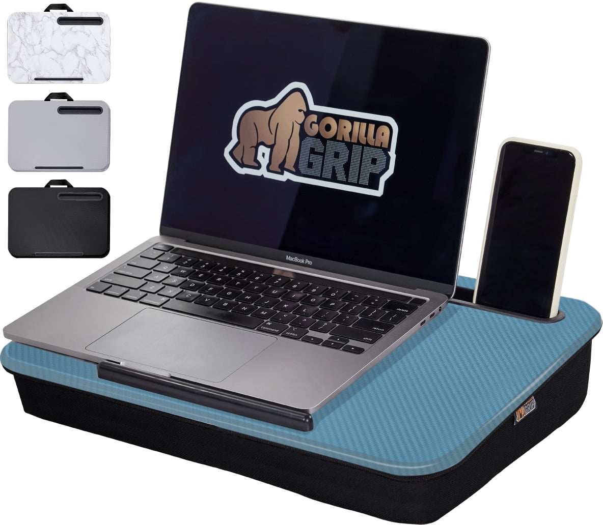 GORILLA GRIP Laptop Lap Desk, Portable Workstation Fits Laptops up to ...
