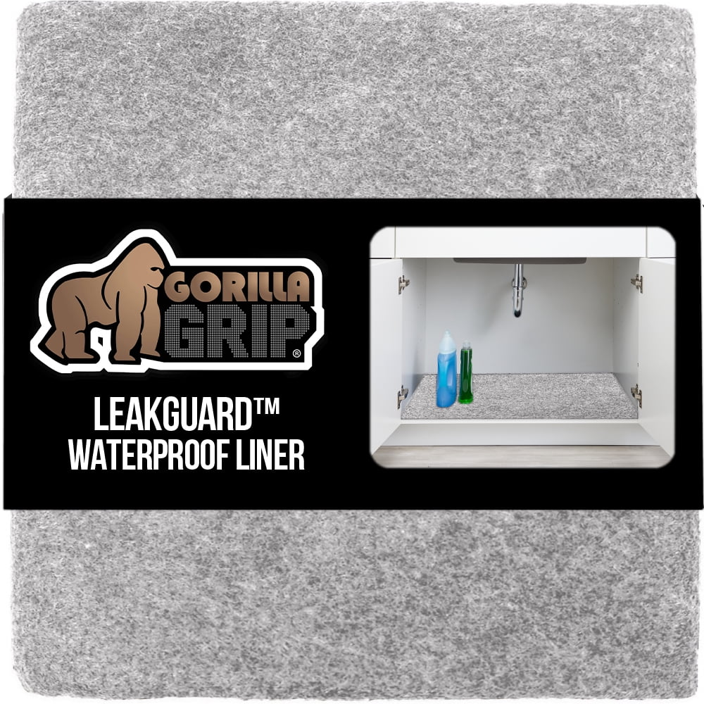 GORILLA GRIP LeakGuard Under Sink Mat, Waterproof Shelf Liner, Non ...