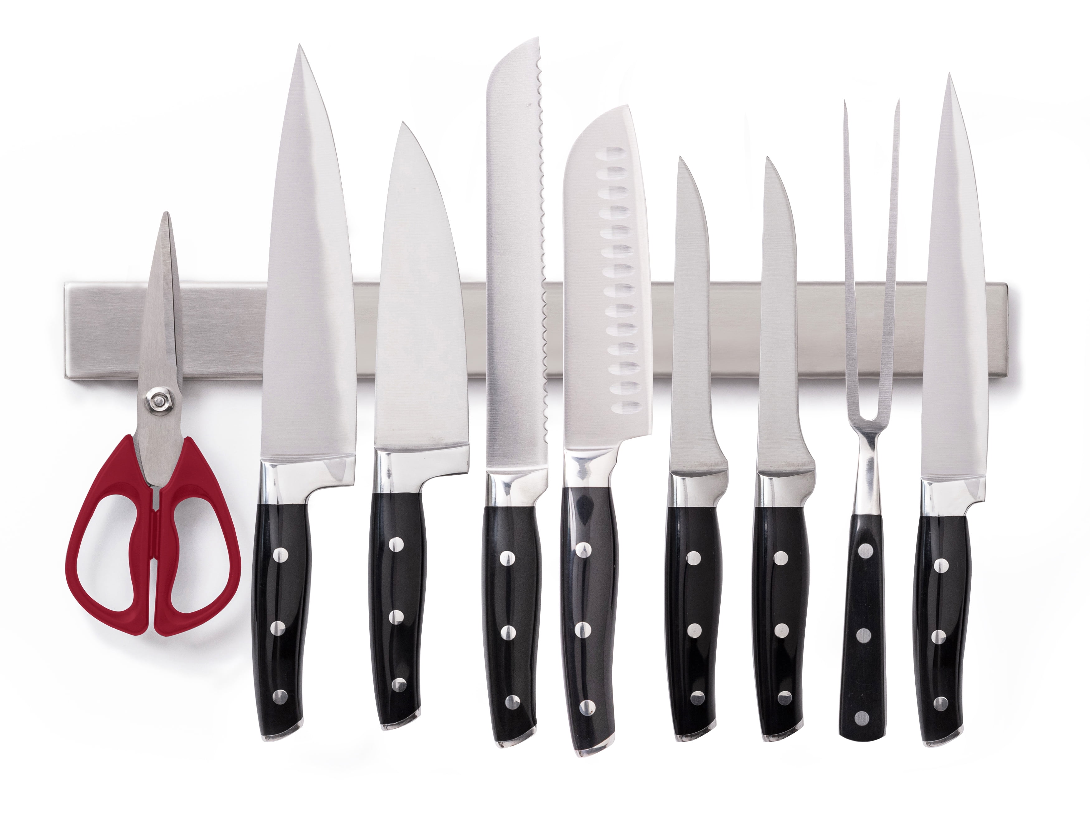 Gorilla Grip Magnetic Knife Strip, Stainless Steel Wall Mount, 18 Inch ...