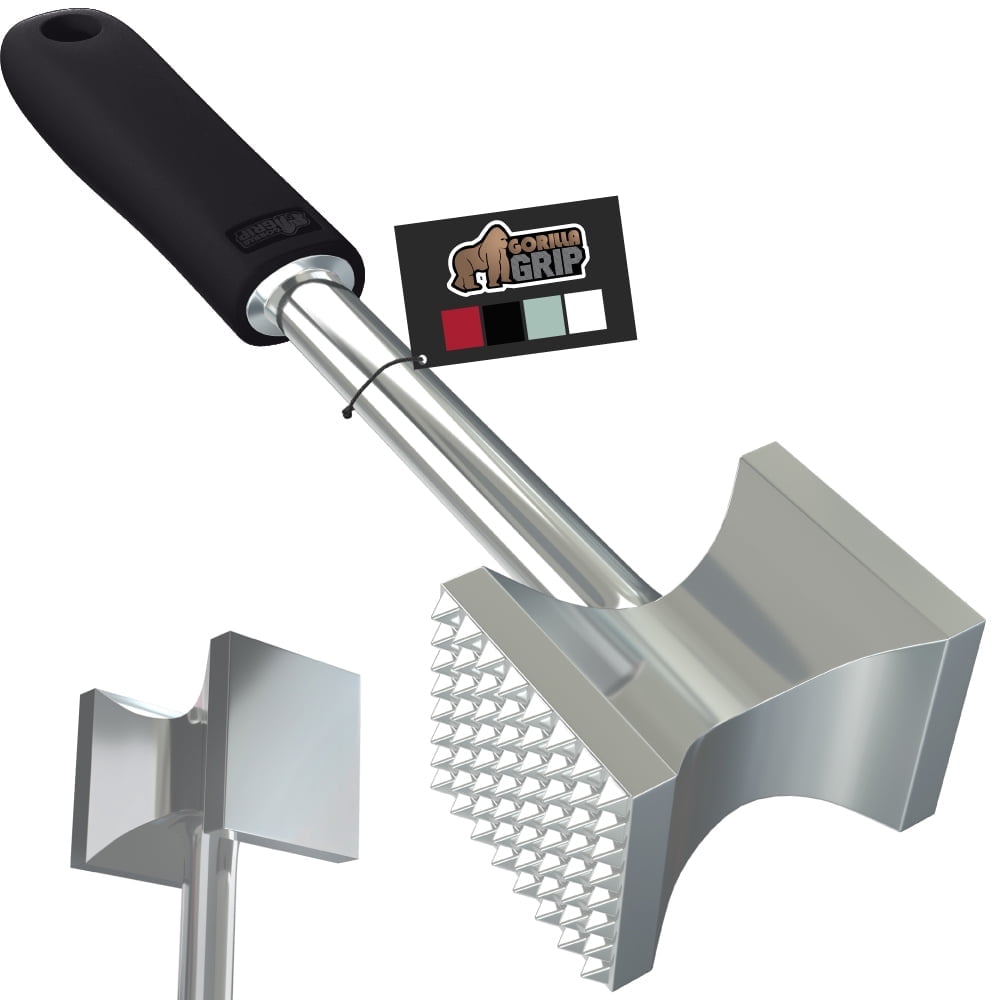 GORILLA GRIP Meat Tenderizer, Patented Heavy Duty Kitchen Mallet Hammer ...