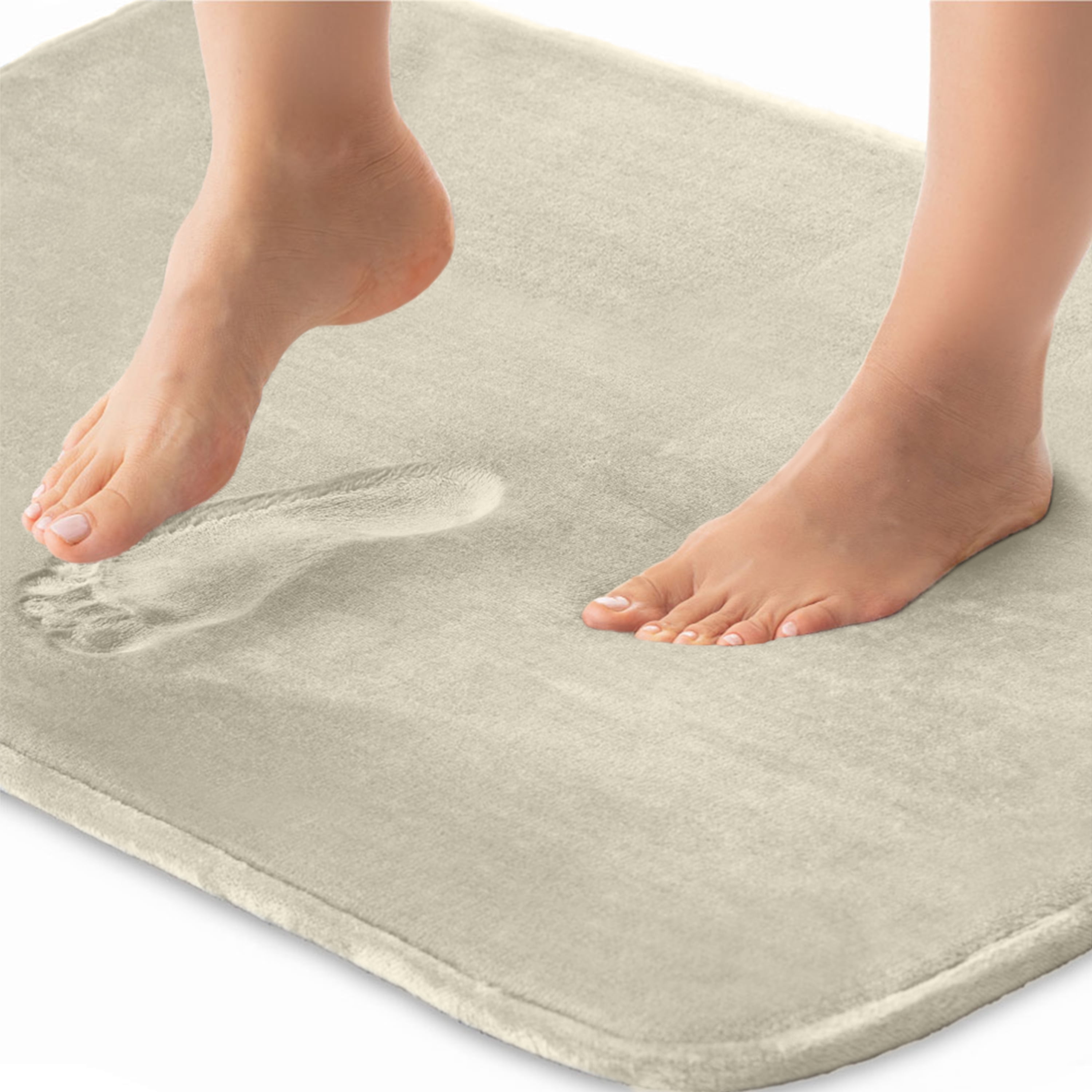Gorilla Grip, Memory Foam Bath Rug, 36x24, Champagne - Walmart.com
